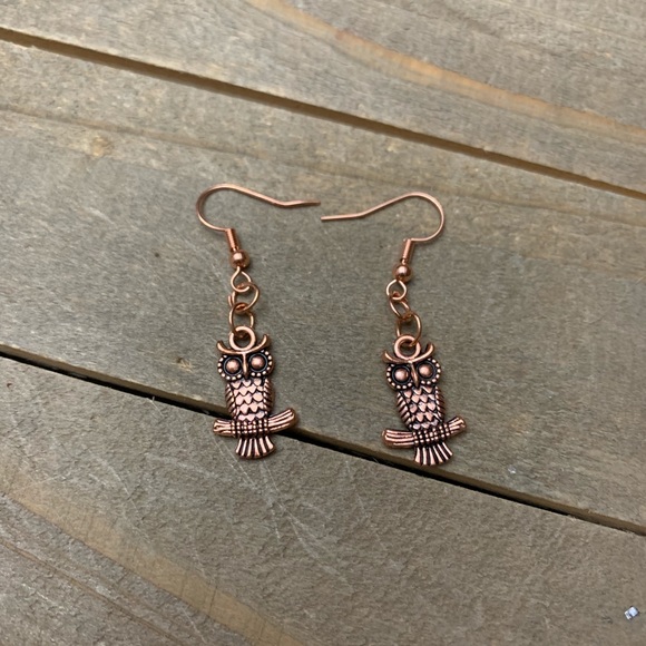 Handmade | Jewelry | 3 For 25 Handmade Rose Gold Owl Earrings | Poshmark
